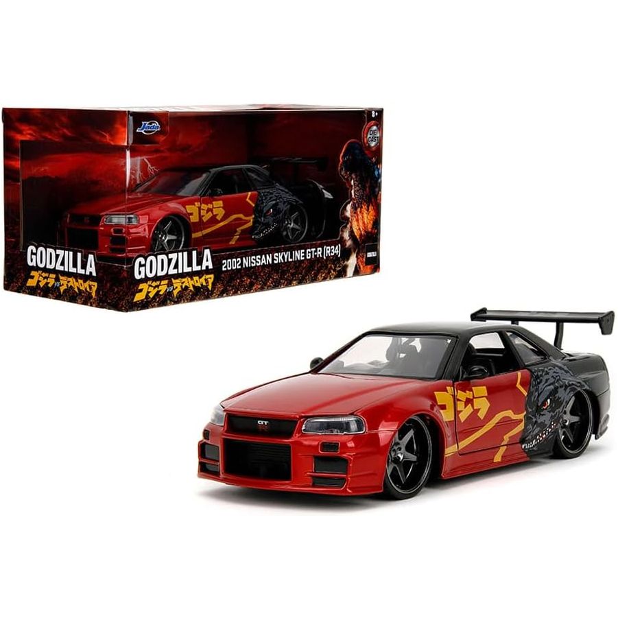 Jada Godzilla 2002 Nissan Skyline GT-R R34 1:24 – WWW.PLANETAUTO.IE